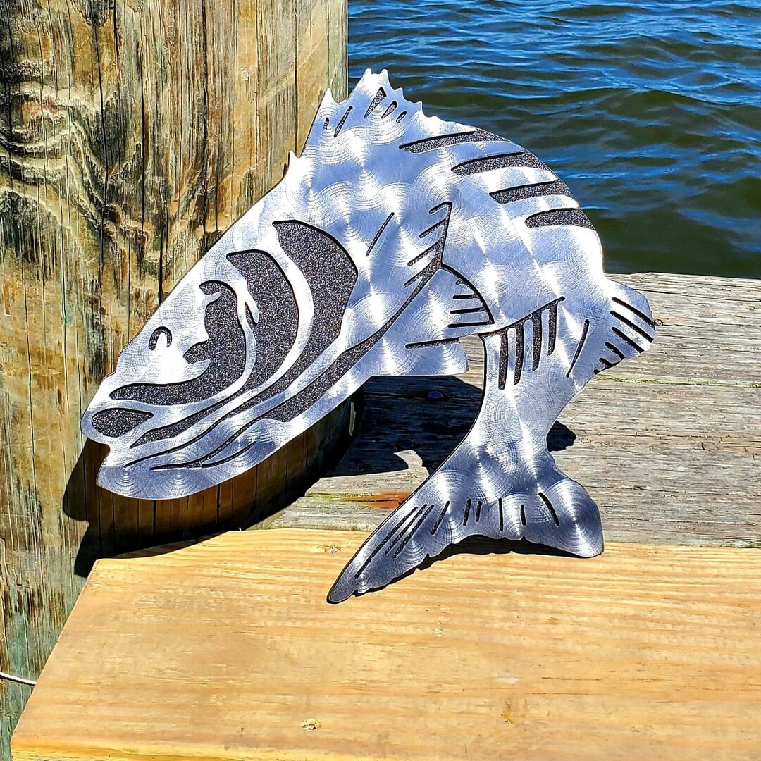 12 Layered Rockfish Metal Art Wall Hanger Wall Art Wall Hanger Nautical ...