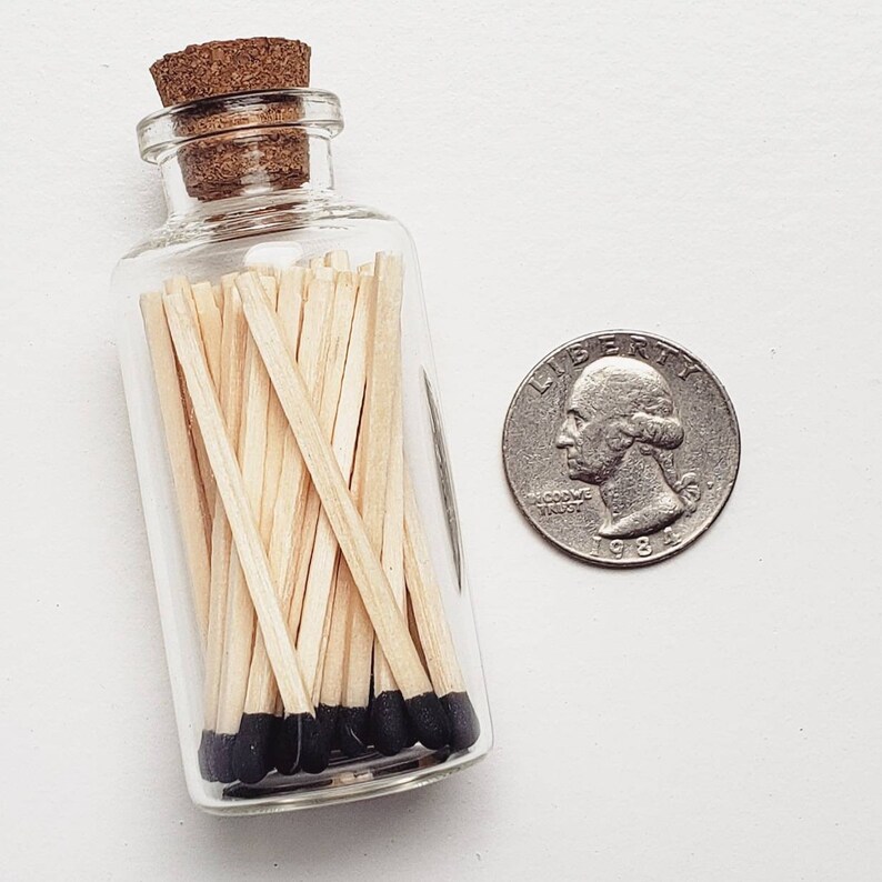 Fancy Matches Glass Reusable Bottle Matches With Strike | Etsy
