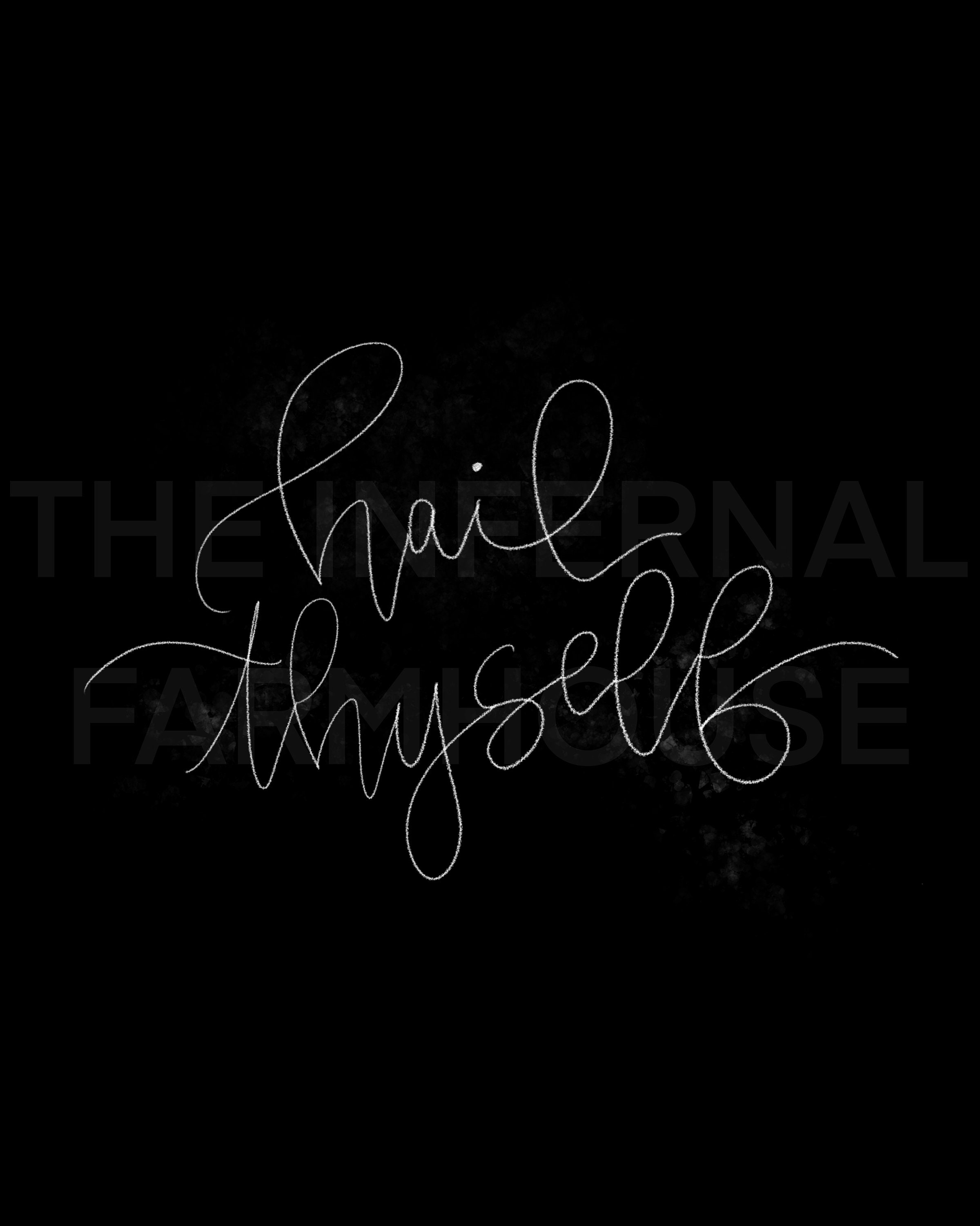 Hail Thyself Satanic Calligraphy Print INSTANT DOWNLOAD Goth Farmhouse ...