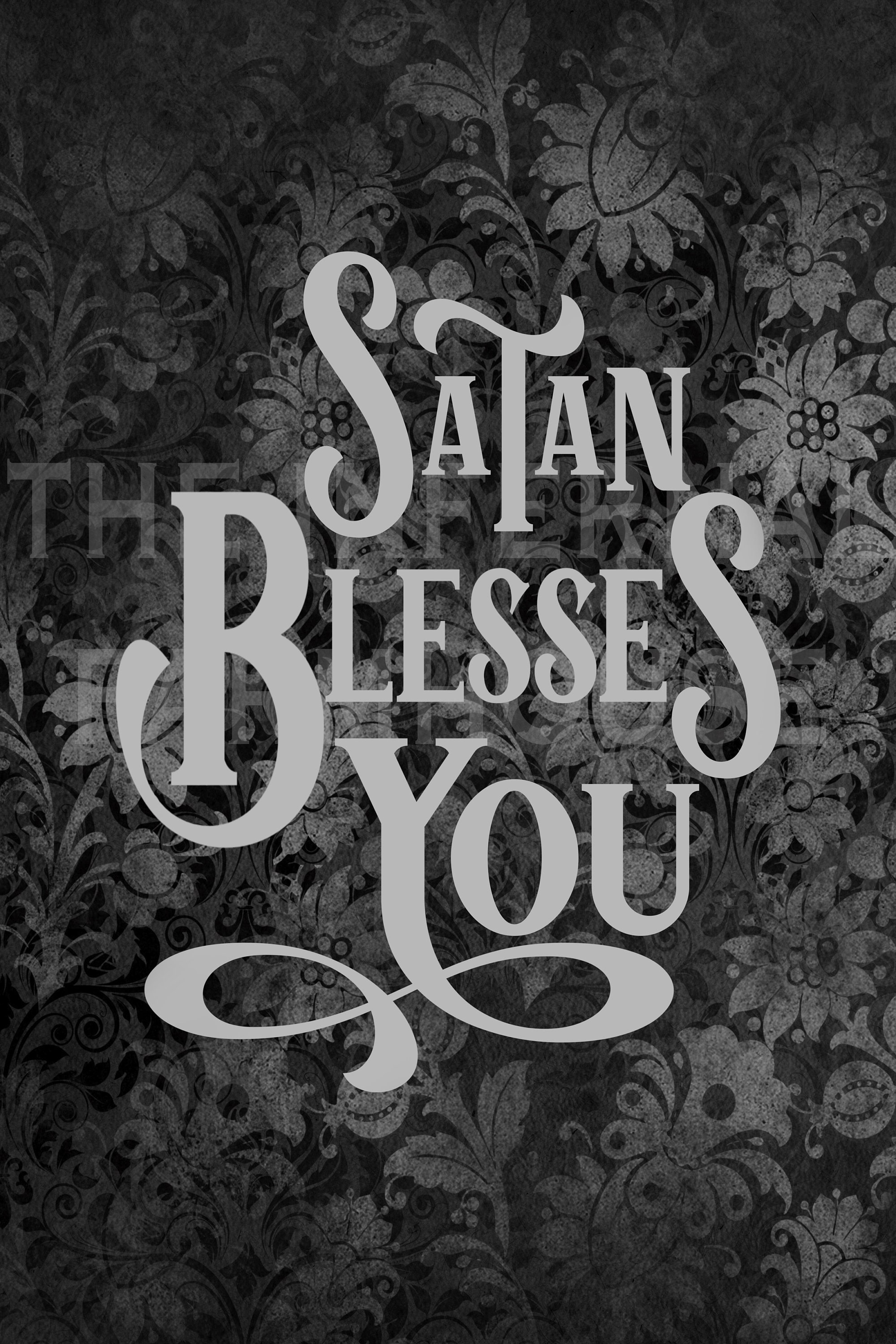 Satan Blesses You Print | INSTANT DOWNLOAD | Goth Farmhouse - Etsy