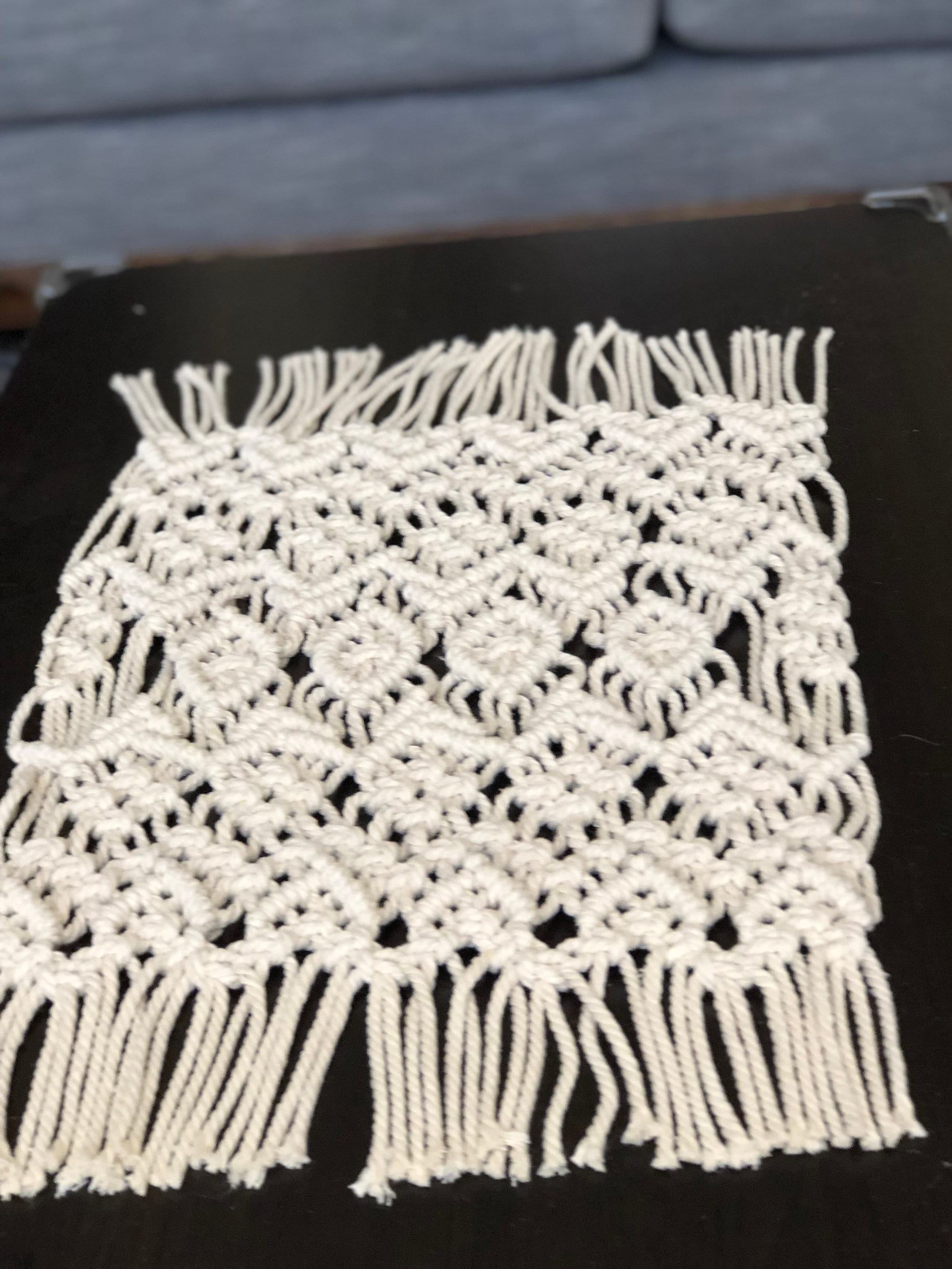 Macrame Placemat // macrame art // boho // modern // dining | Etsy