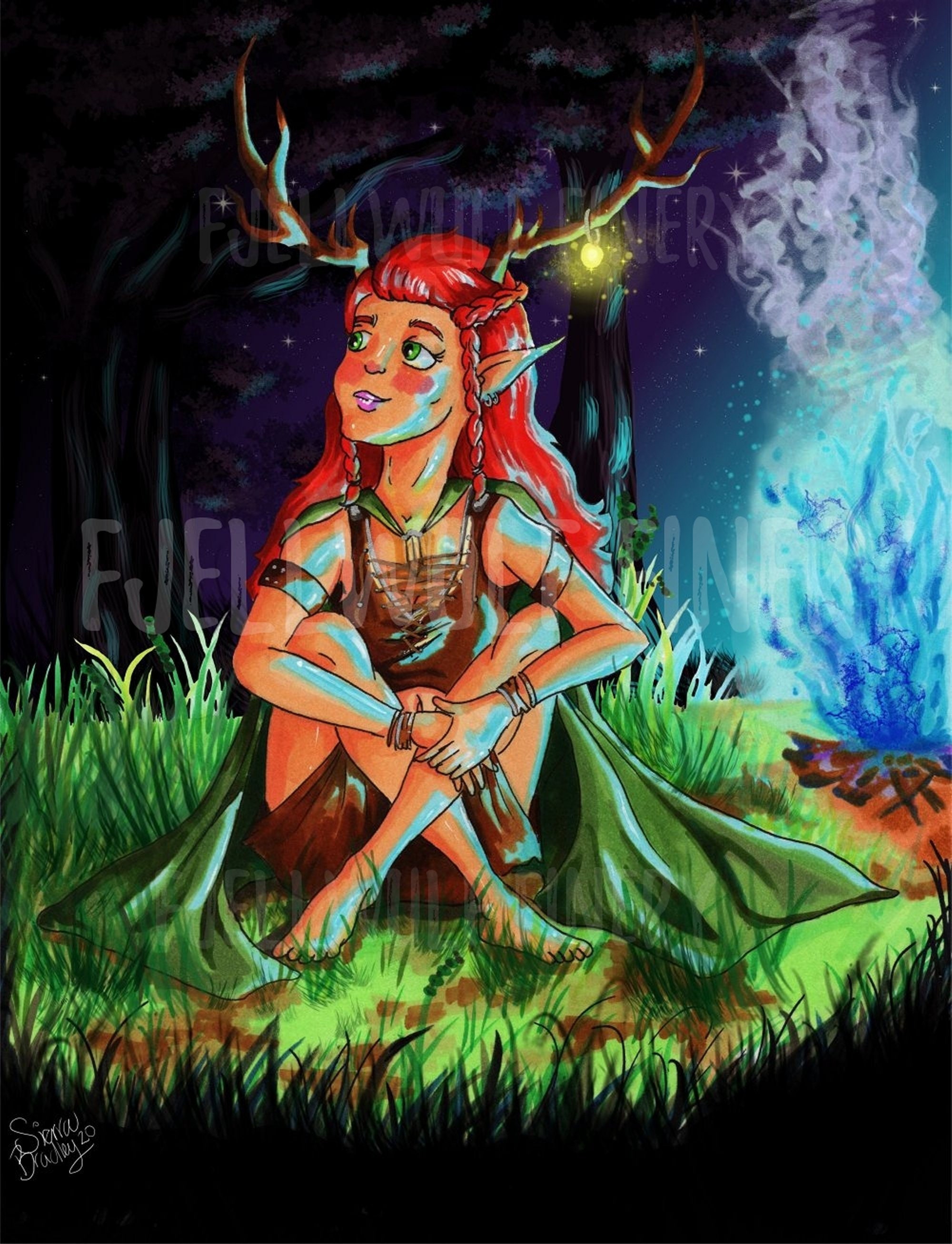 Druid Elf Fantasy Art Print - Etsy México