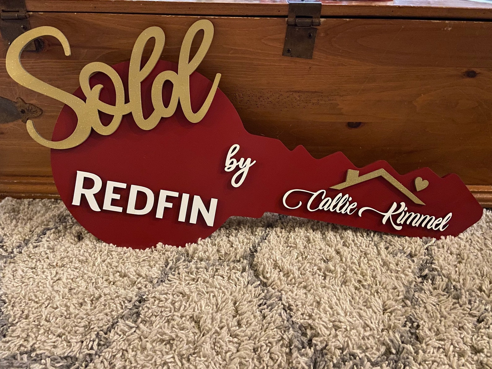 Realtor Closed Key Sign Key Shape Closed Sign Realtor Key - Etsy