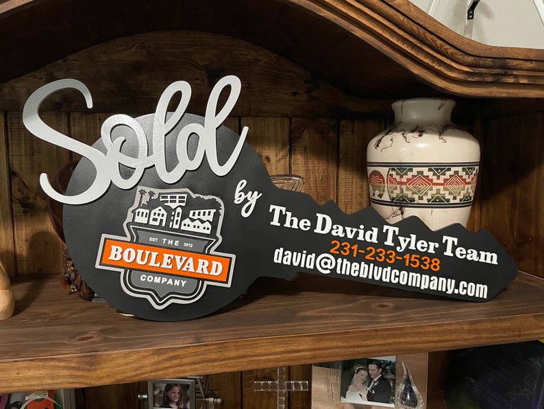 Realtor Sold Sign Key Shape Sign Realtor Key Photo Prop - Etsy