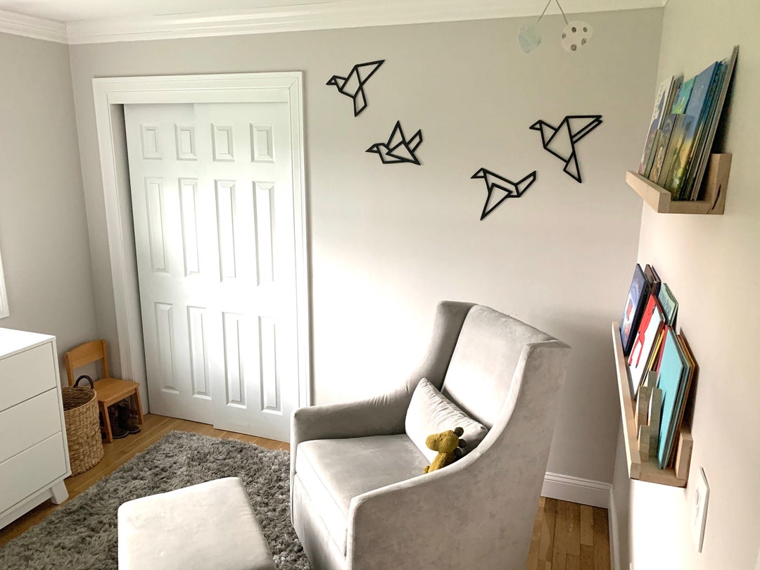 Geometric Birds in Flight Mosaic, Bird Wall Art, Modern Nursery ...