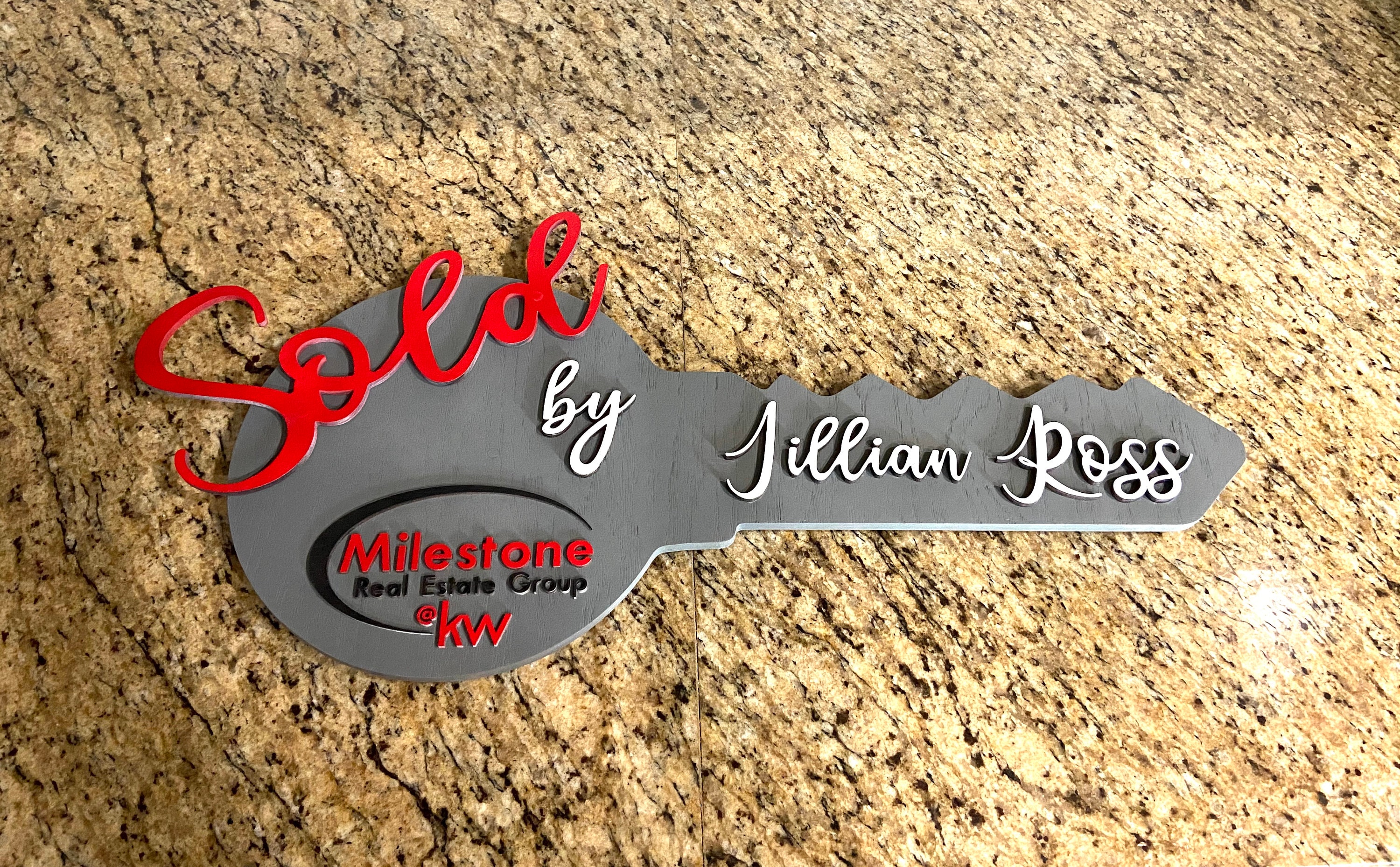 Realtor Sold Key Sign Key Shape Sold Sign Realtor Key Photo - Etsy