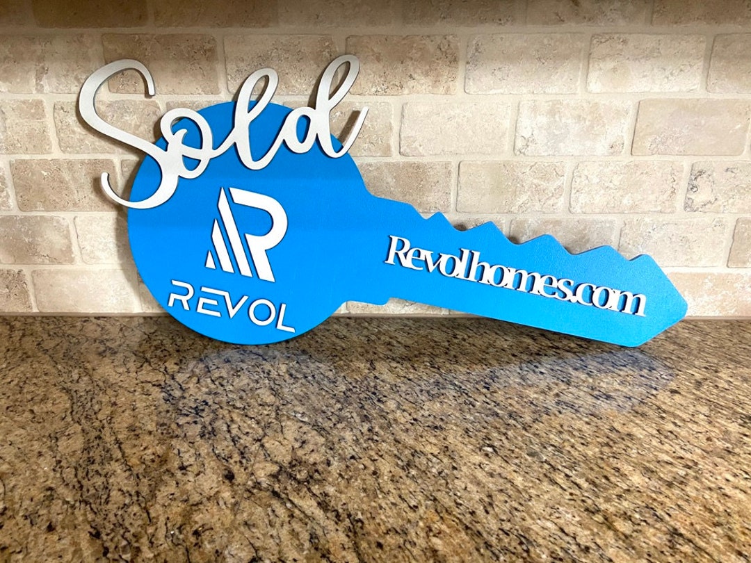 Realtor Sold Key Sign, Key Shape Sold Sign, Realtor Key Photo Prop, New ...