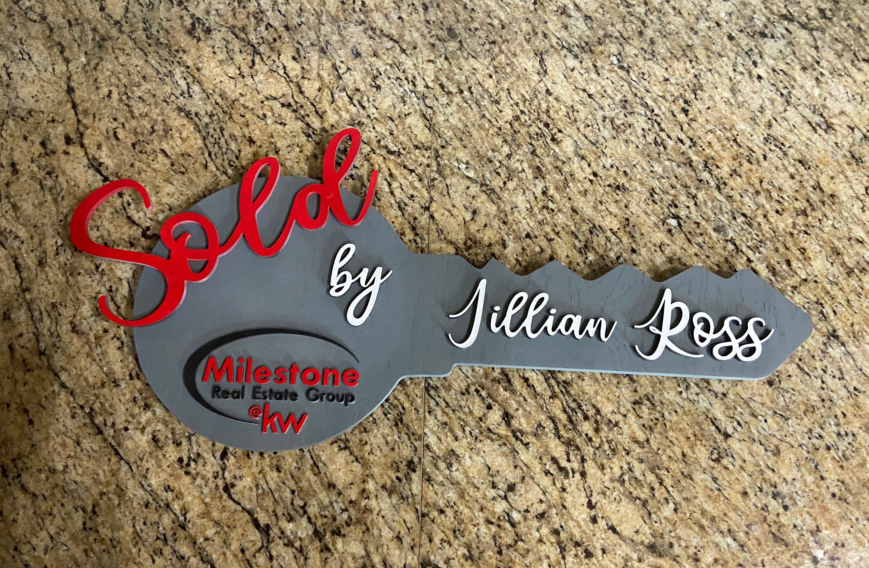 Realtor Sold Key Sign Key Shape Sold Sign Realtor Key Photo - Etsy