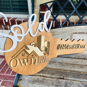 Realtor Sold Key Sign, Key Shape Sold Sign, Realtor Key Photo Prop, New ...