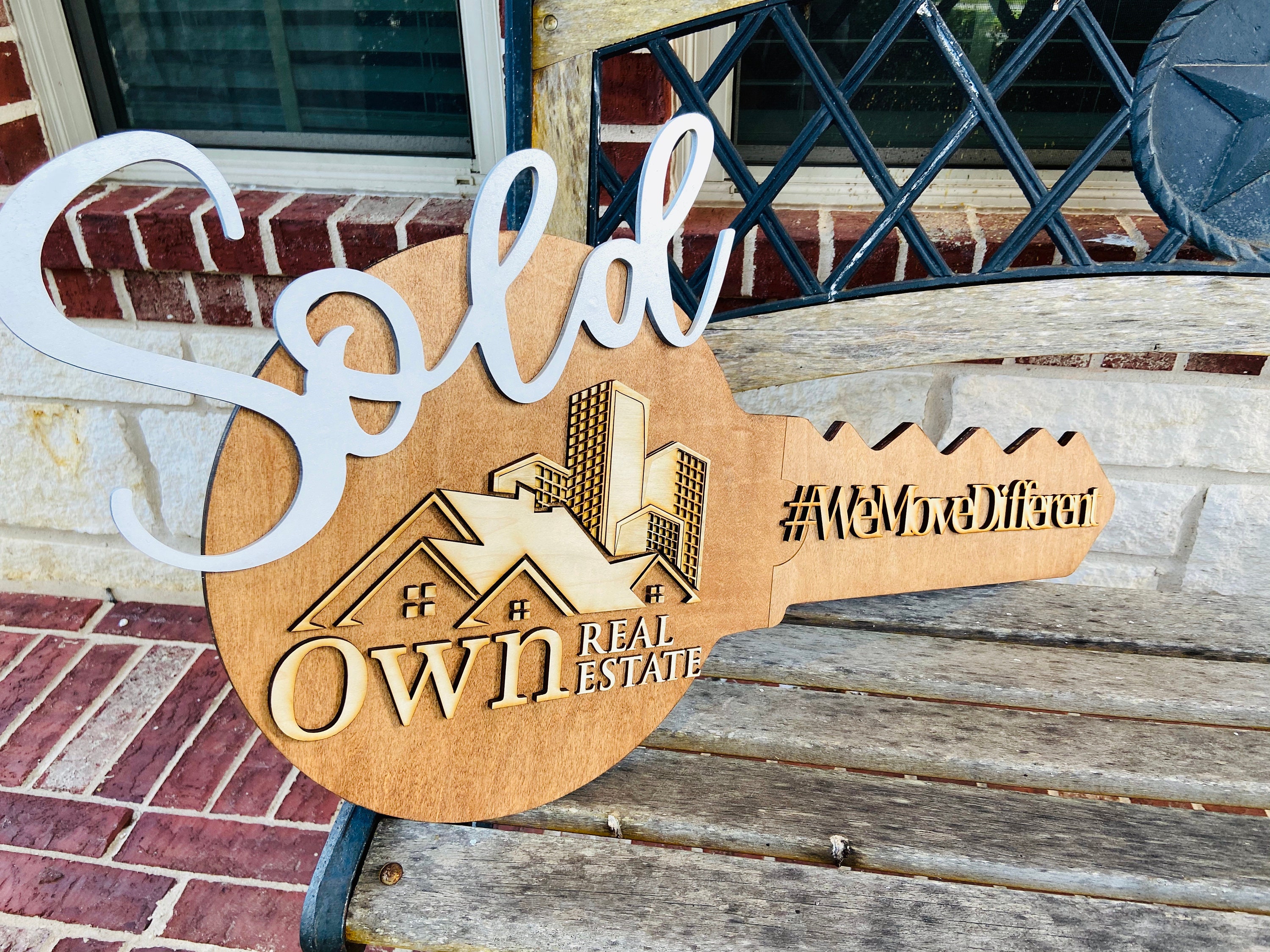 Realtor Sold Key Sign Key Shape Sold Sign Realtor Key Photo - Etsy