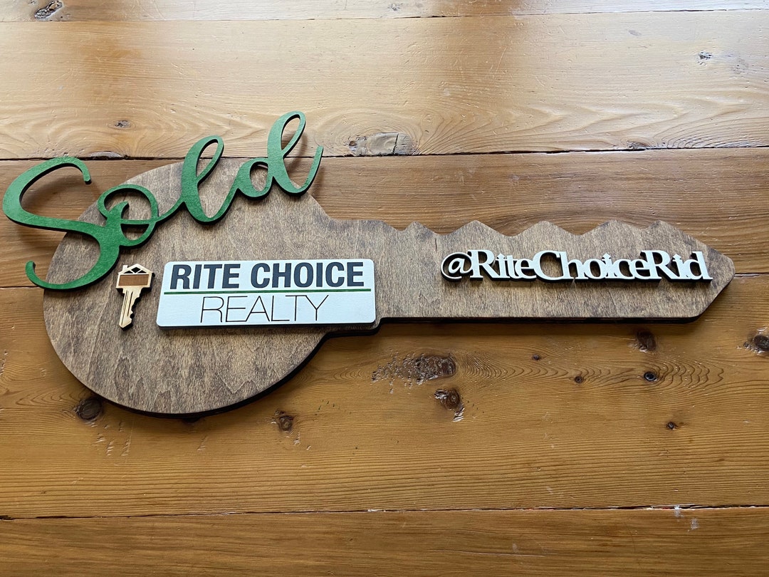Realtor Sign, Realtor Sold Sign, Real Estate Sign, Realtor Key Sign ...