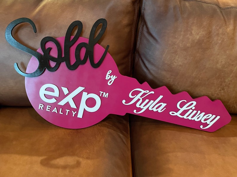 Realtor Sold Key Sign Key Shape Sold Sign Realtor Key Photo - Etsy