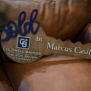 Realtor Sold Key Sign, Key Shape Sold Sign, Realtor Key Photo Prop, New ...