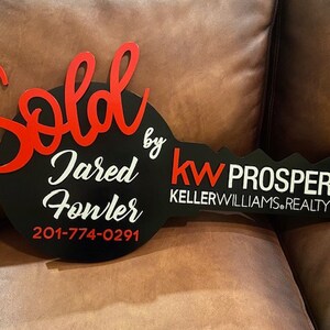 Custom Realtor Sold Key Sign – Personalized Realtor Marketing Tool ...