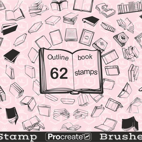 Open Book Stamp - Etsy
