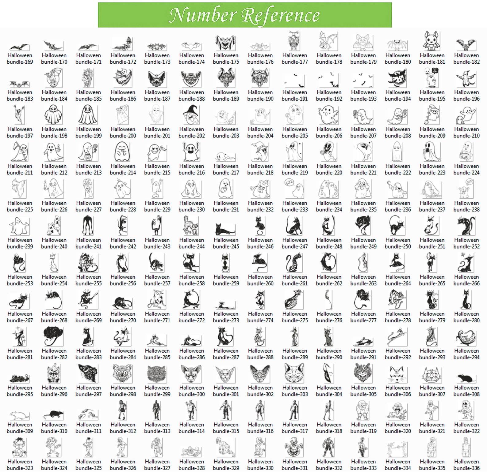 Halloween Procreate Stamp Brushes, Ghosts Pumpkins Bats Ghost Houses ...