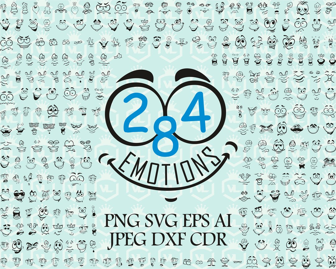 Emotion Faces Clipart, Emoji Faces, Cartoon Faces Svg, Feeling Clip Art ...