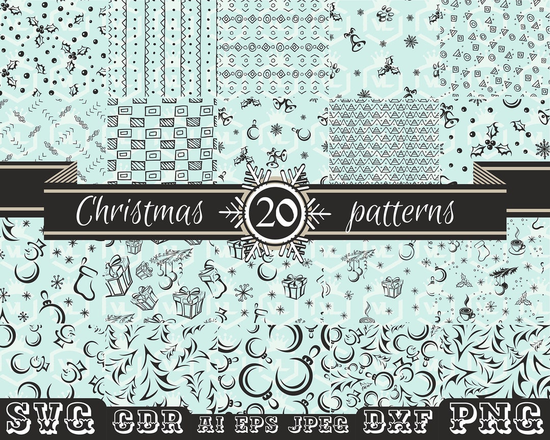 Seamless Christmas Pattern Svg, Winter Pattern, Сardmaking Pattern ...