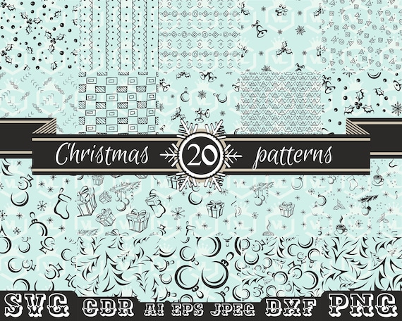 Seamless Christmas Pattern Svg Winter Pattern Сardmaking - Etsy