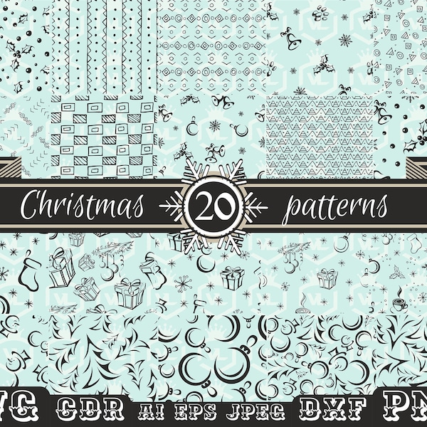 Seamless Pattern Christmas Svg - Etsy