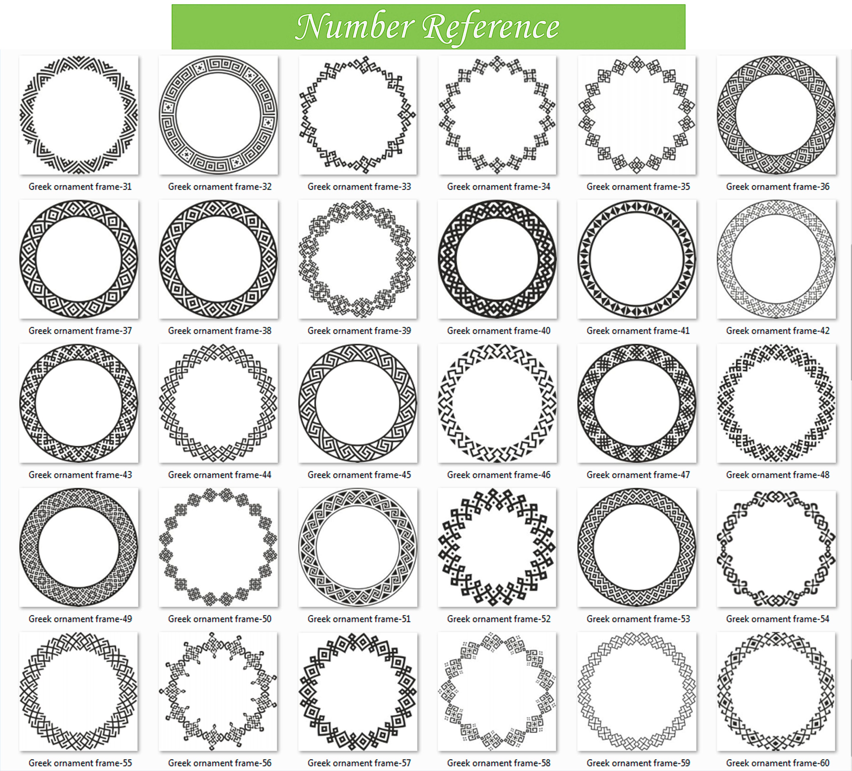 Greek Key Frame Bundle Greek Key Circle SVG Greek Key - Etsy