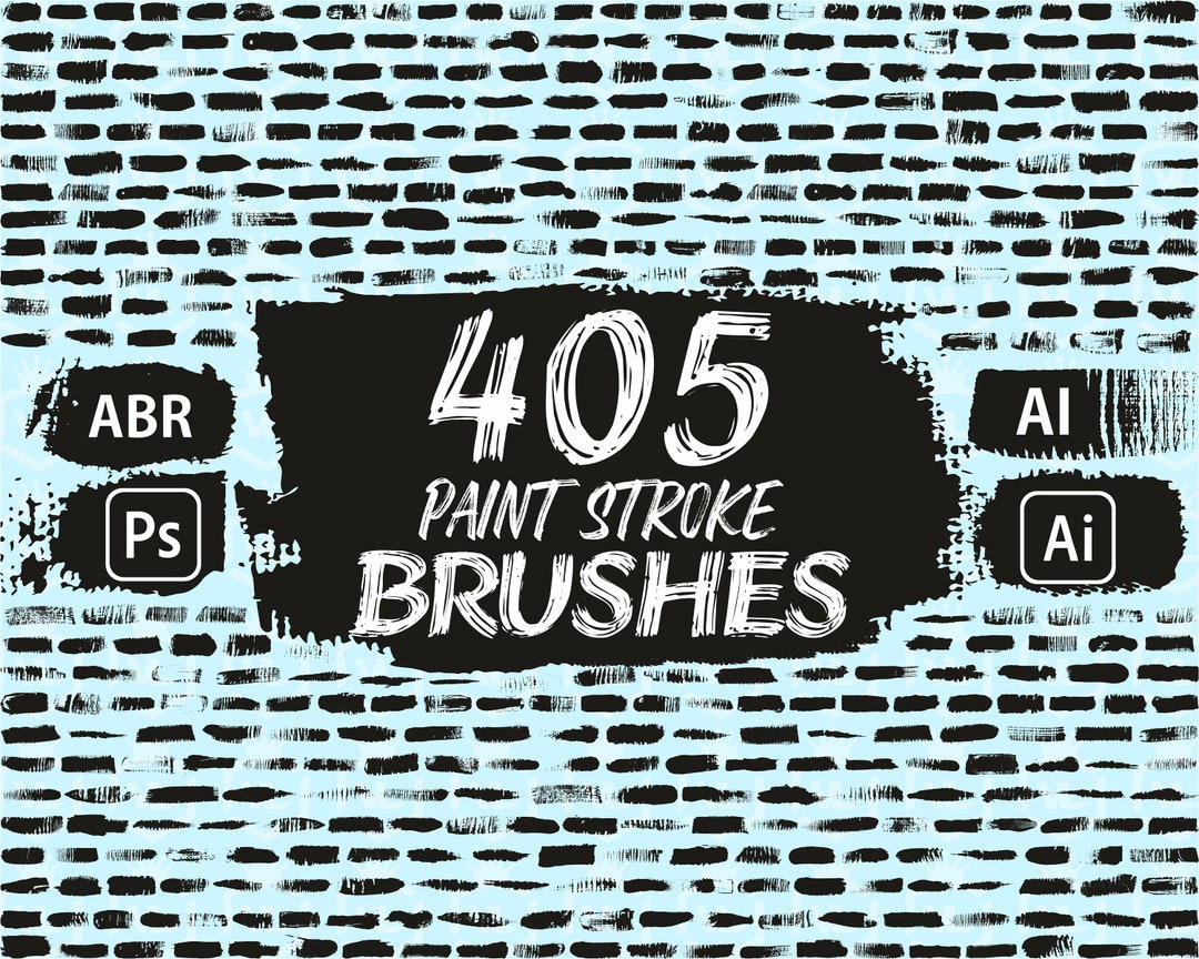 Paint Brush Strokes, Brushes for Photoshop and Illustrator, Paint Brush ...