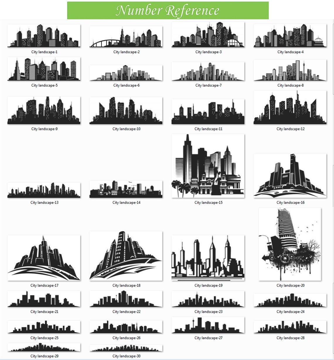 Cityscape Photoshop ( Usable in Procreate 5 ), Illustrator CC Brush ...