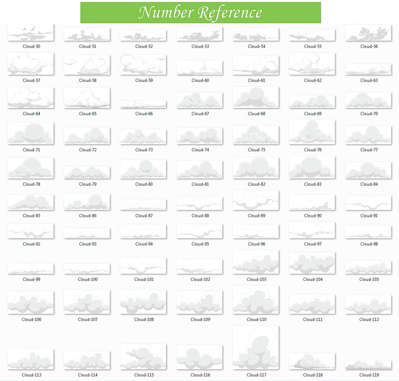 Cloud Clipart Weather Clip Art Svg Cartoon Clouds Svg Eps | Etsy