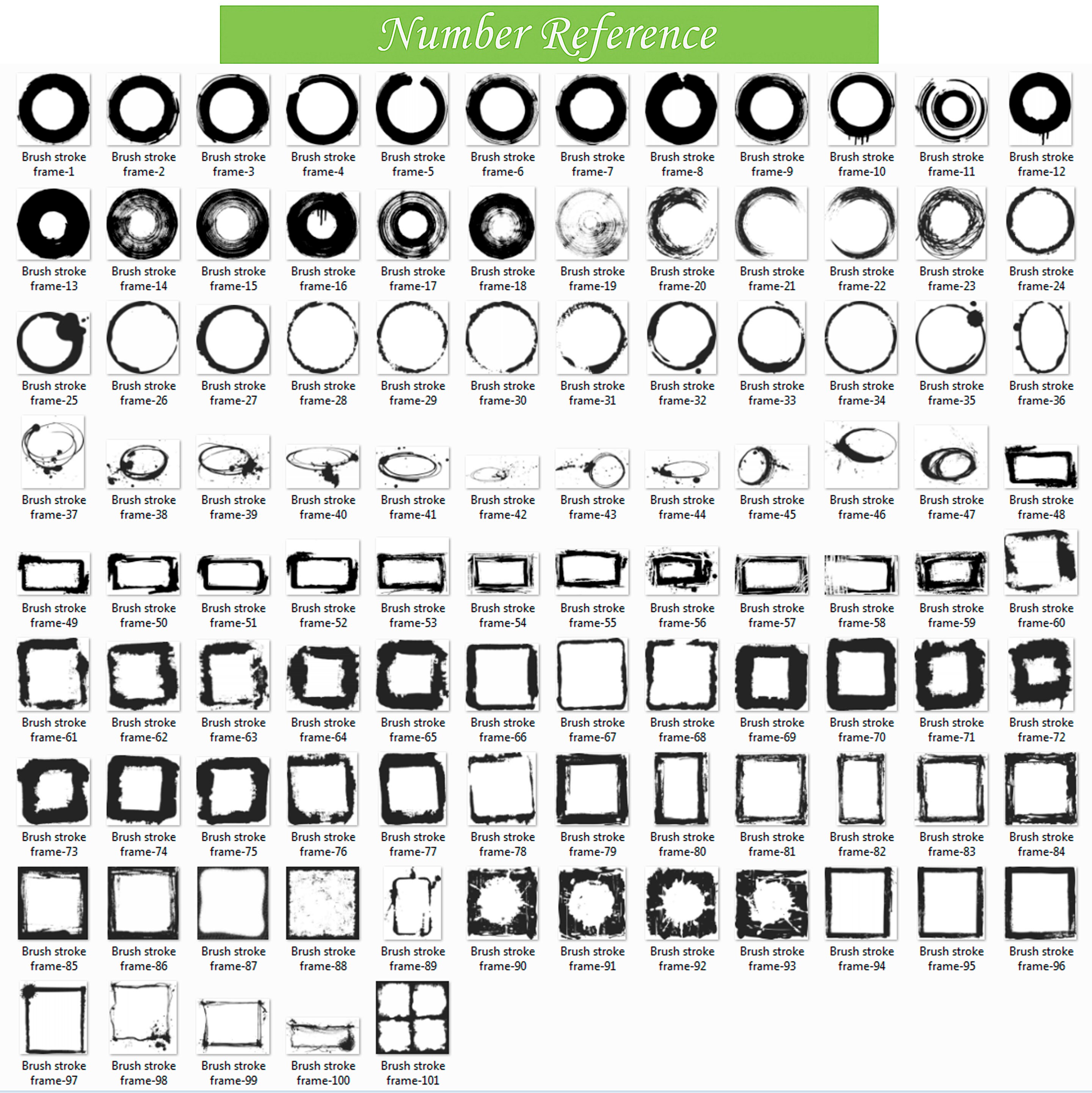Paint Brush Frame Bundle Brushes for Photoshop and - Etsy