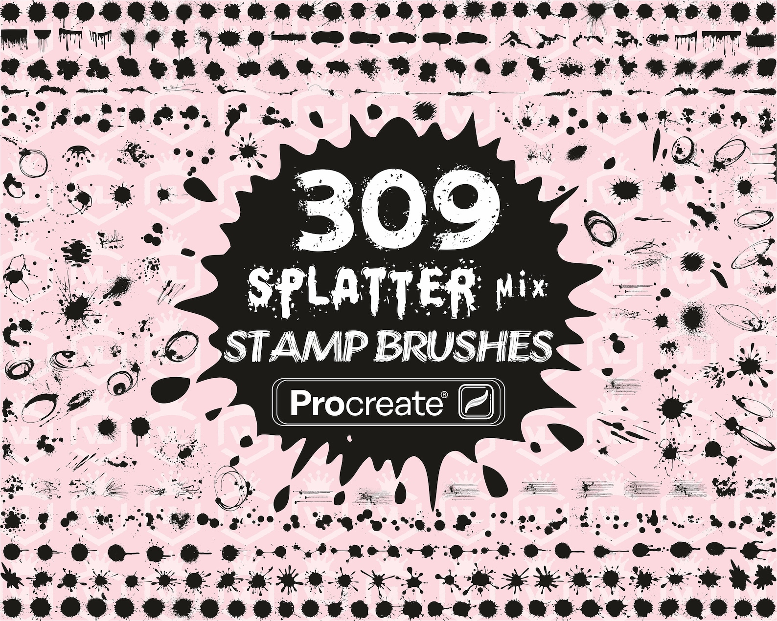 Paint Splats and Drips Procreate Stamp Brushes, Ink Splash Procreate ...