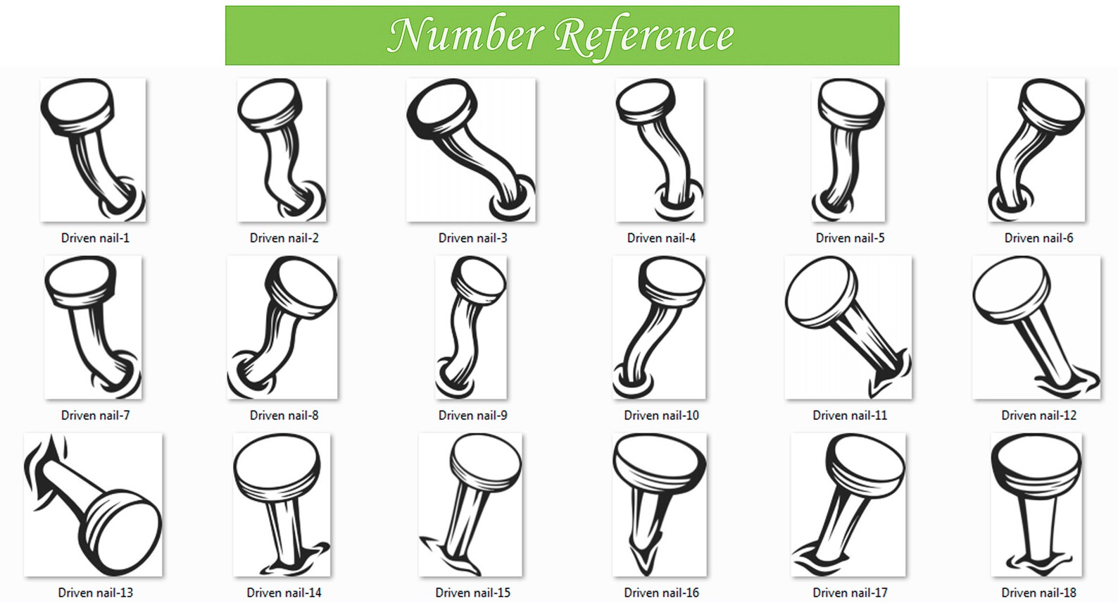 Hand Drawn Outline Metal Nail Clipart SVG, Hammer Mallet Iron Nail PNG ...