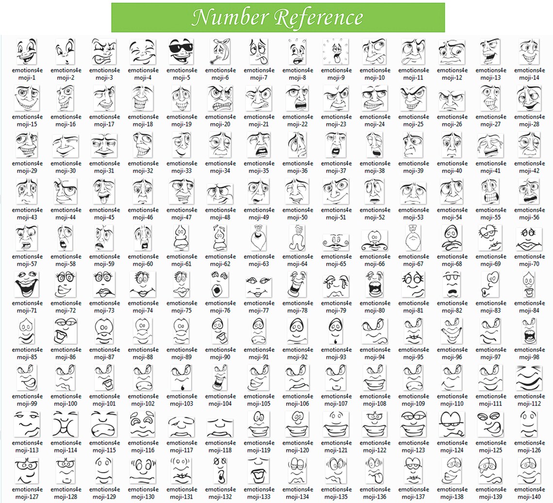 Emotion Face Bundle Brushes for Photoshop and Illustrator - Etsy