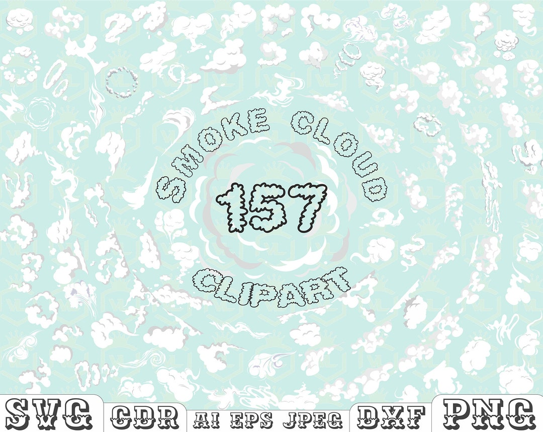 Smoke Cloud Clipart, Fire Smoke Svg, Cartoon Smoke Svg, DXF, PNG ...