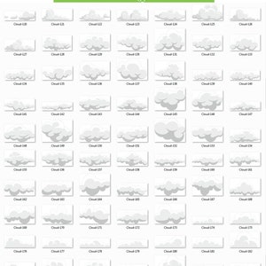 Cloud Clipart, Weather Clip Art Svg, Cartoon Clouds Svg, Eps DXF, PNG ...