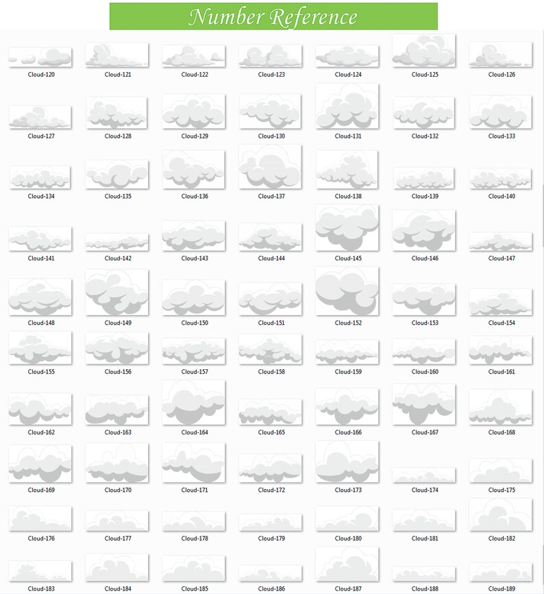 Cloud Clipart Weather Clip Art Svg Cartoon Clouds Svg Eps | Etsy