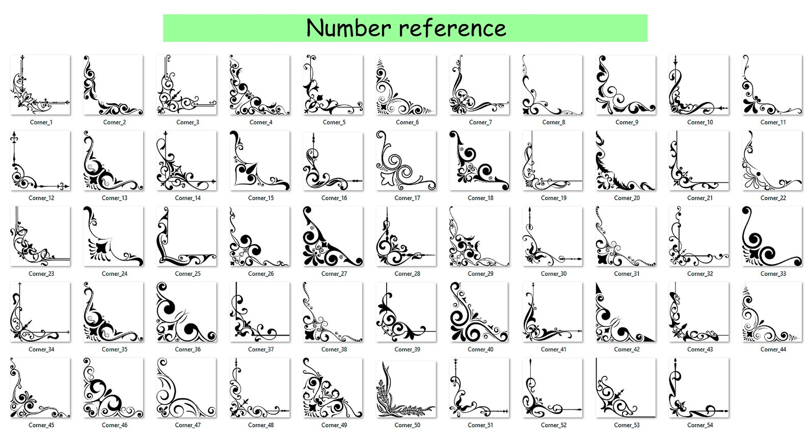 54 Vintage Frame Corner Clip Art | Etsy
