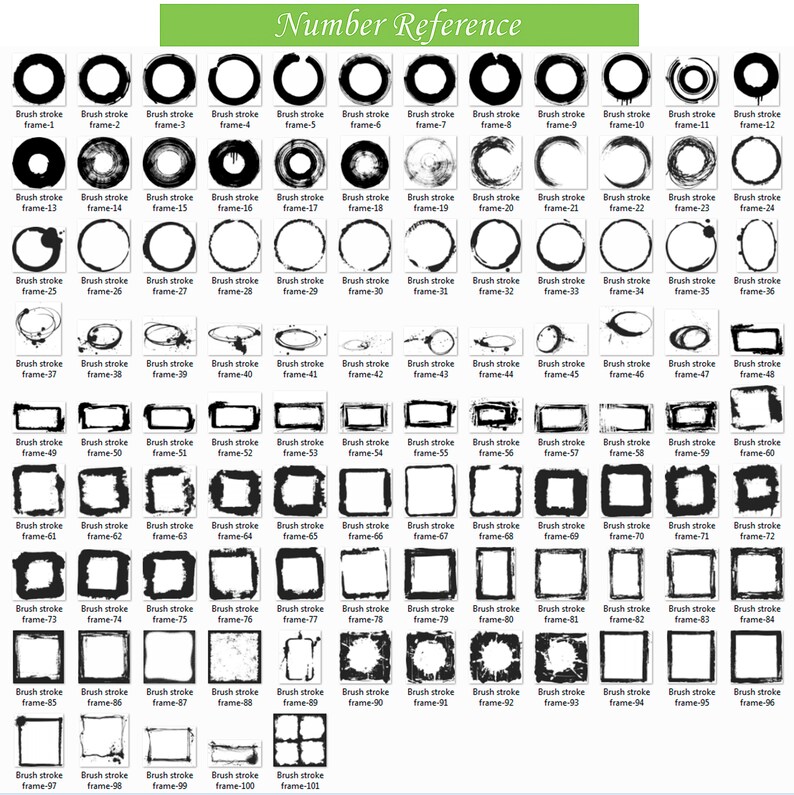 Brush Frames PNG SVG Clipart, Paint Splatter Frames, Bundle Frame ...