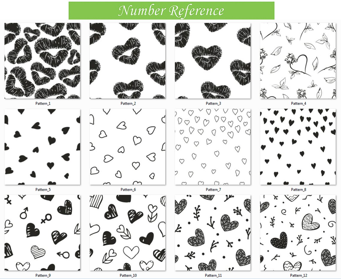 Heart Seamless Pattern SVG Bundle Heart Background Svg Heart | Etsy