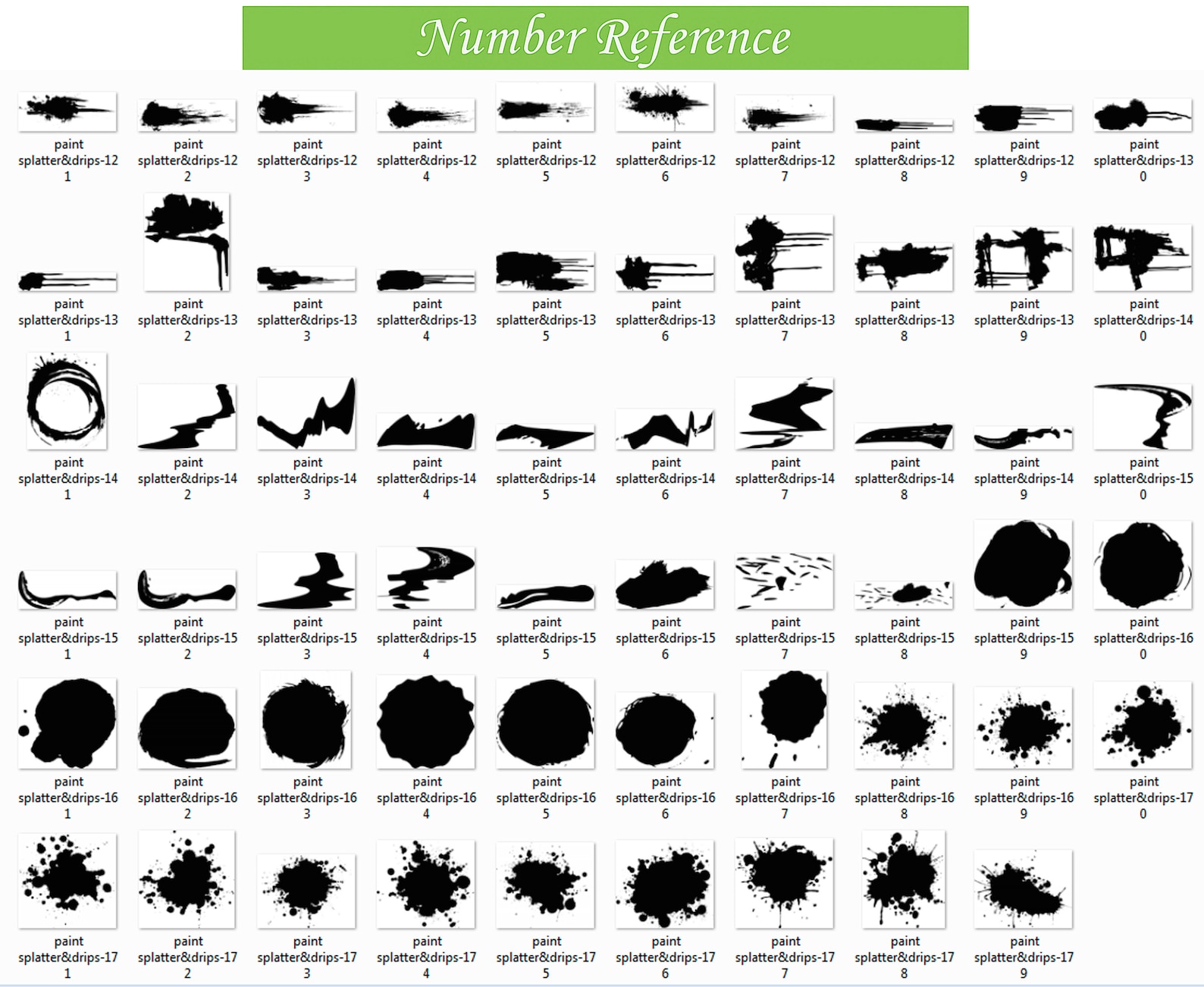 Paint Splatter, Brushes for Adobe Photoshop and Illustrator, Paint Ink ...