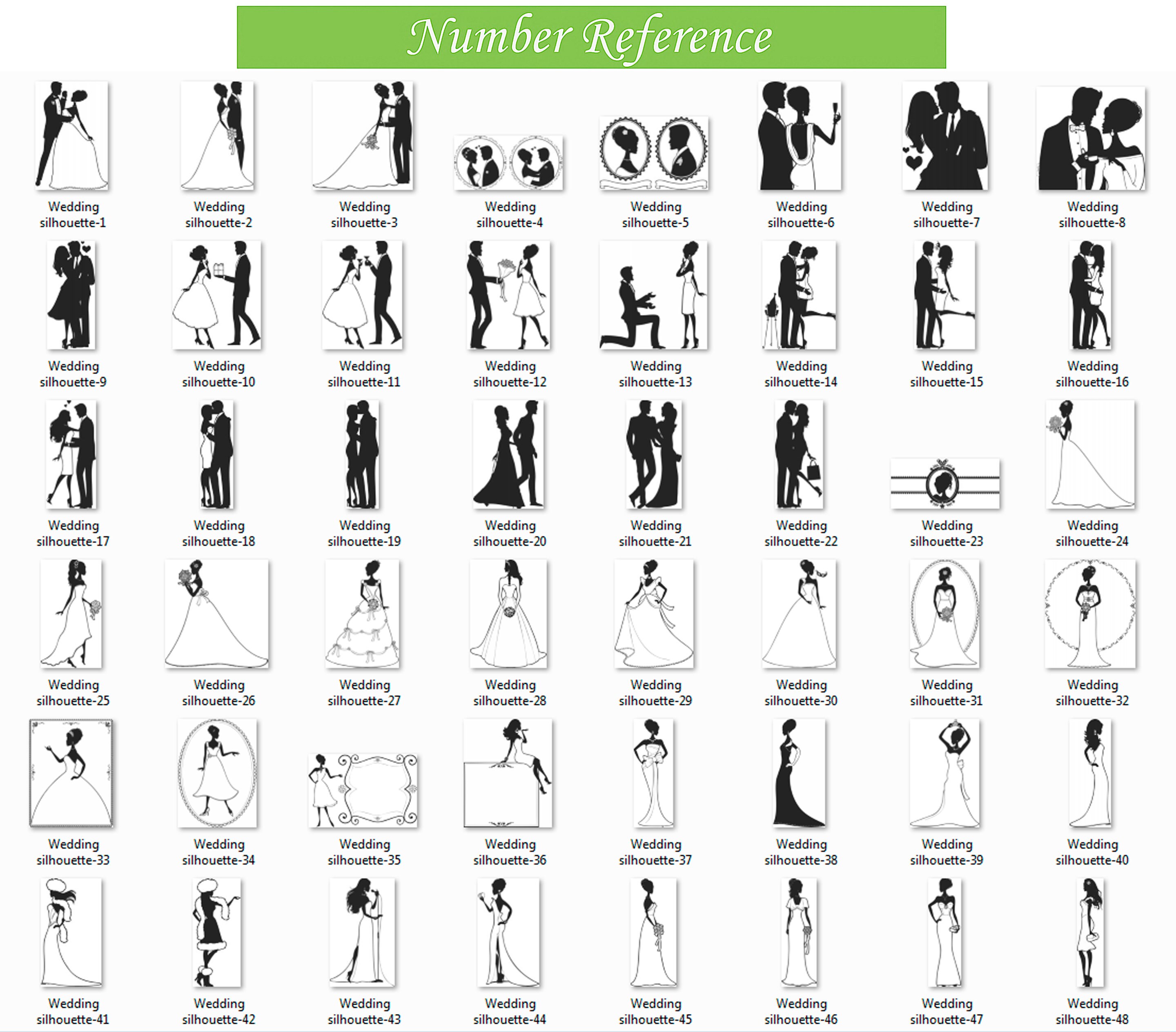 Wedding Silhouette Procreate Stamp Brushes Engagement Stamp - Etsy