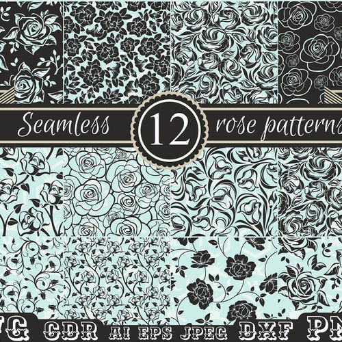 Seamless Floral Pattern Svg Flower Pattern for Cardmaking - Etsy