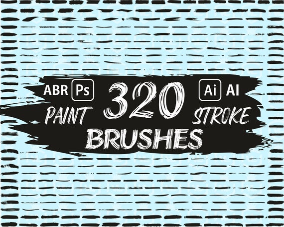 Paint Brush Strokes Brushes for Photoshop and Illustrator - Etsy