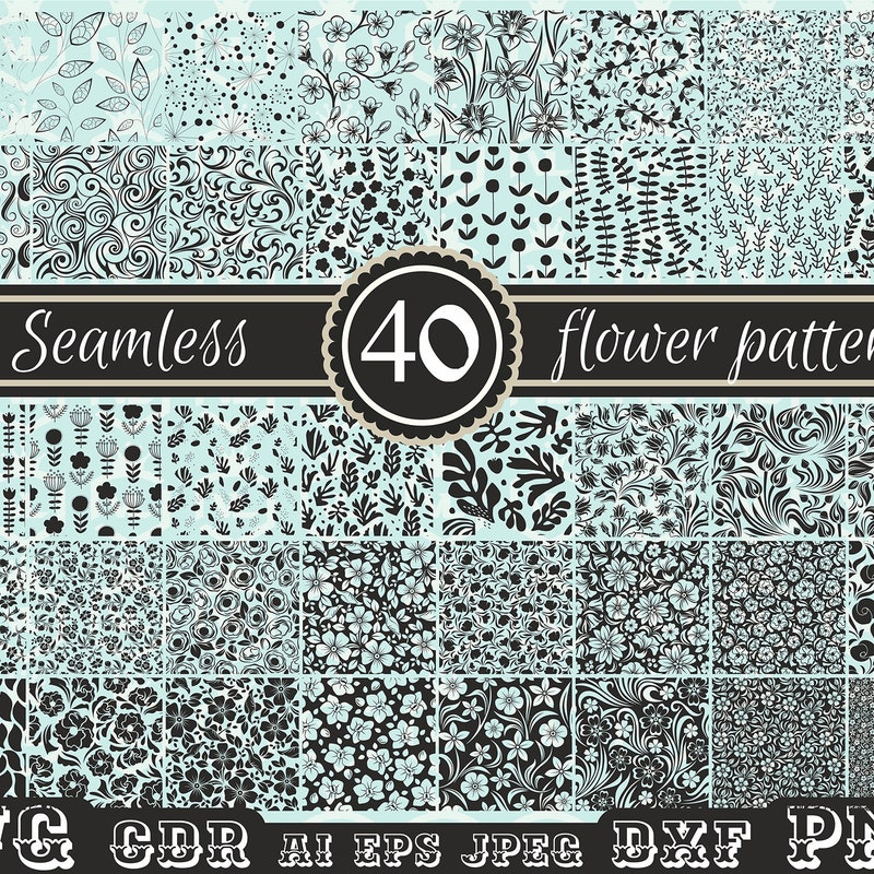 Floral Seamless Svg - Etsy