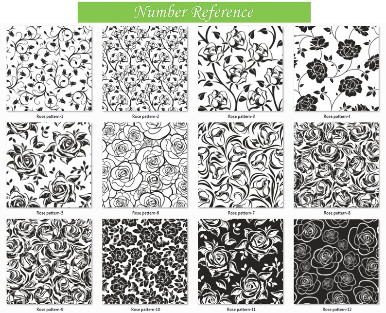 Seamless Rose Pattern Svg Floral Pattern for Cardmaking - Etsy