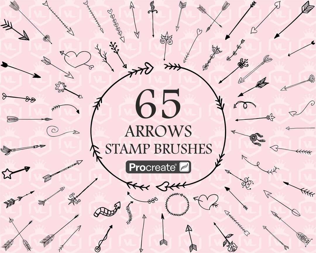 Arrow Procreate Stamp Brushes, Tribal Arrow Procreate Stamps, Brushset ...