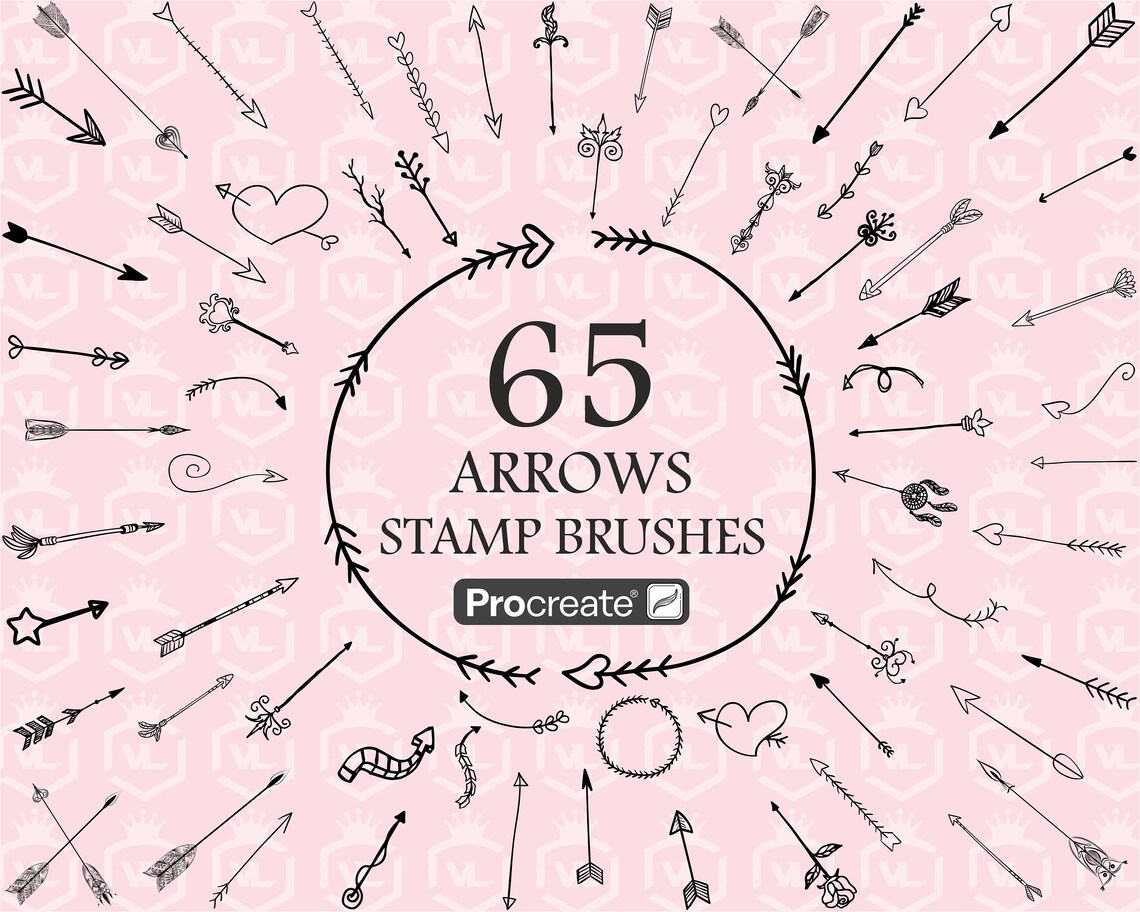 Arrow Procreate Stamp Brushes Tribal Arrow Procreate Stamps - Etsy