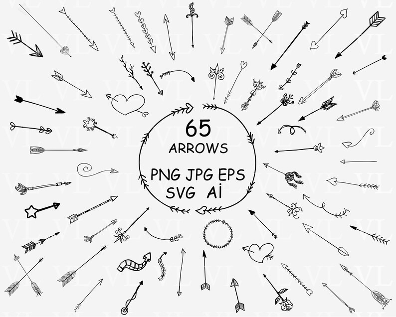 Arrows clipart Digital arrow clipart Scrapbook supplies | Etsy