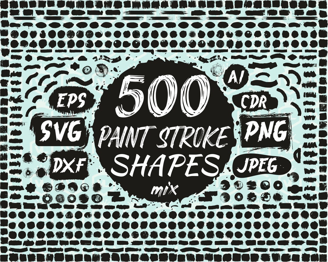 Paint Brush Strokes PNG SVG Clipart, Paint Splatter, Bundle Brush ...