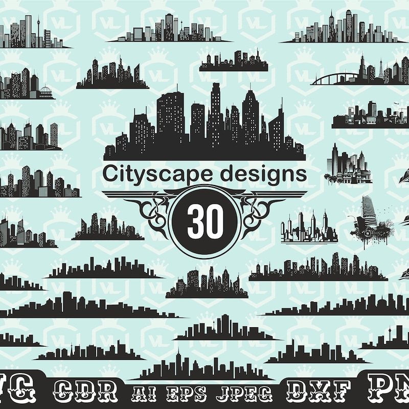 City Skyline Svg - Etsy