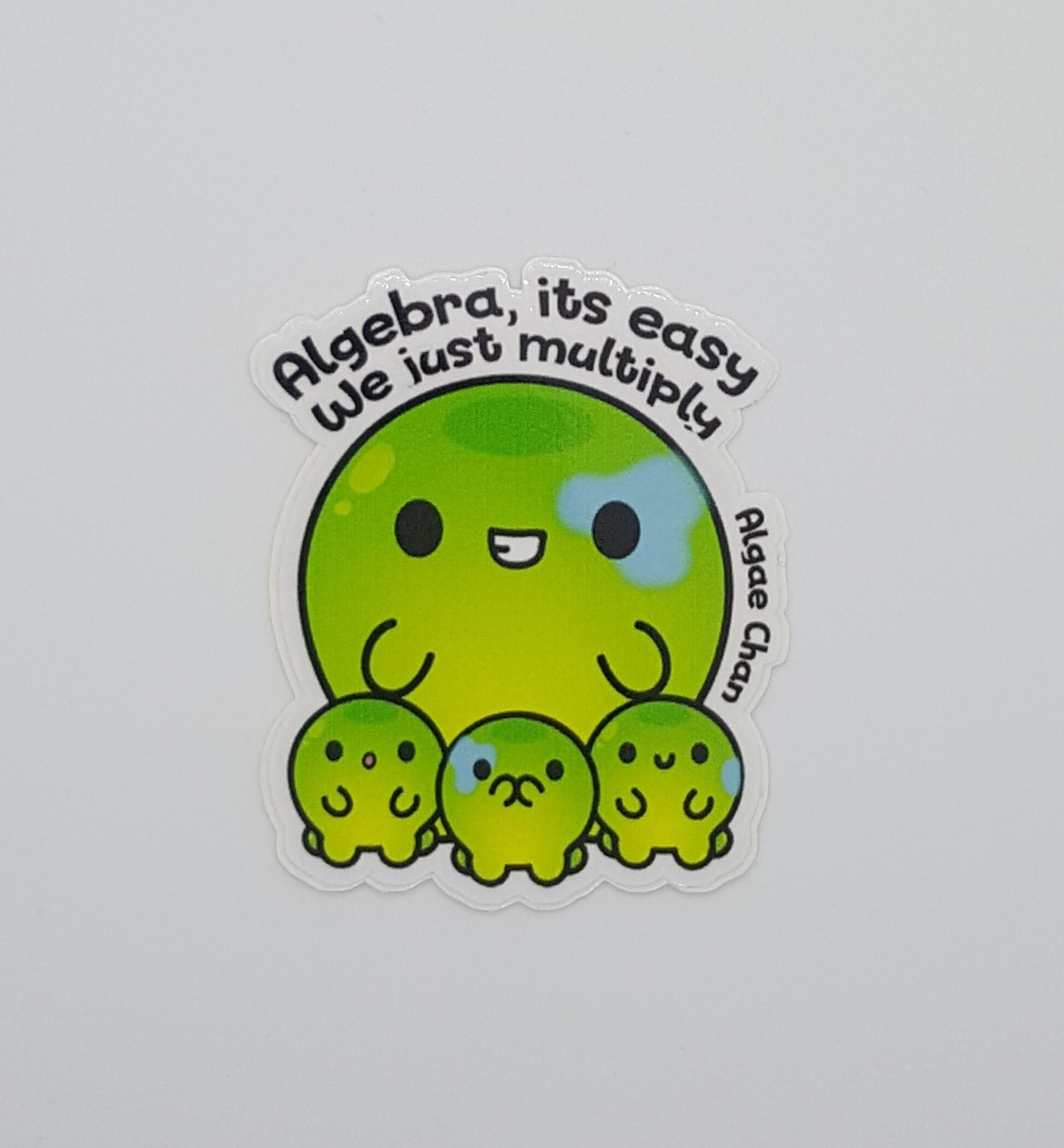 Algae Chan 'algebra' Pun Sea Animal Anime Sticker - Etsy